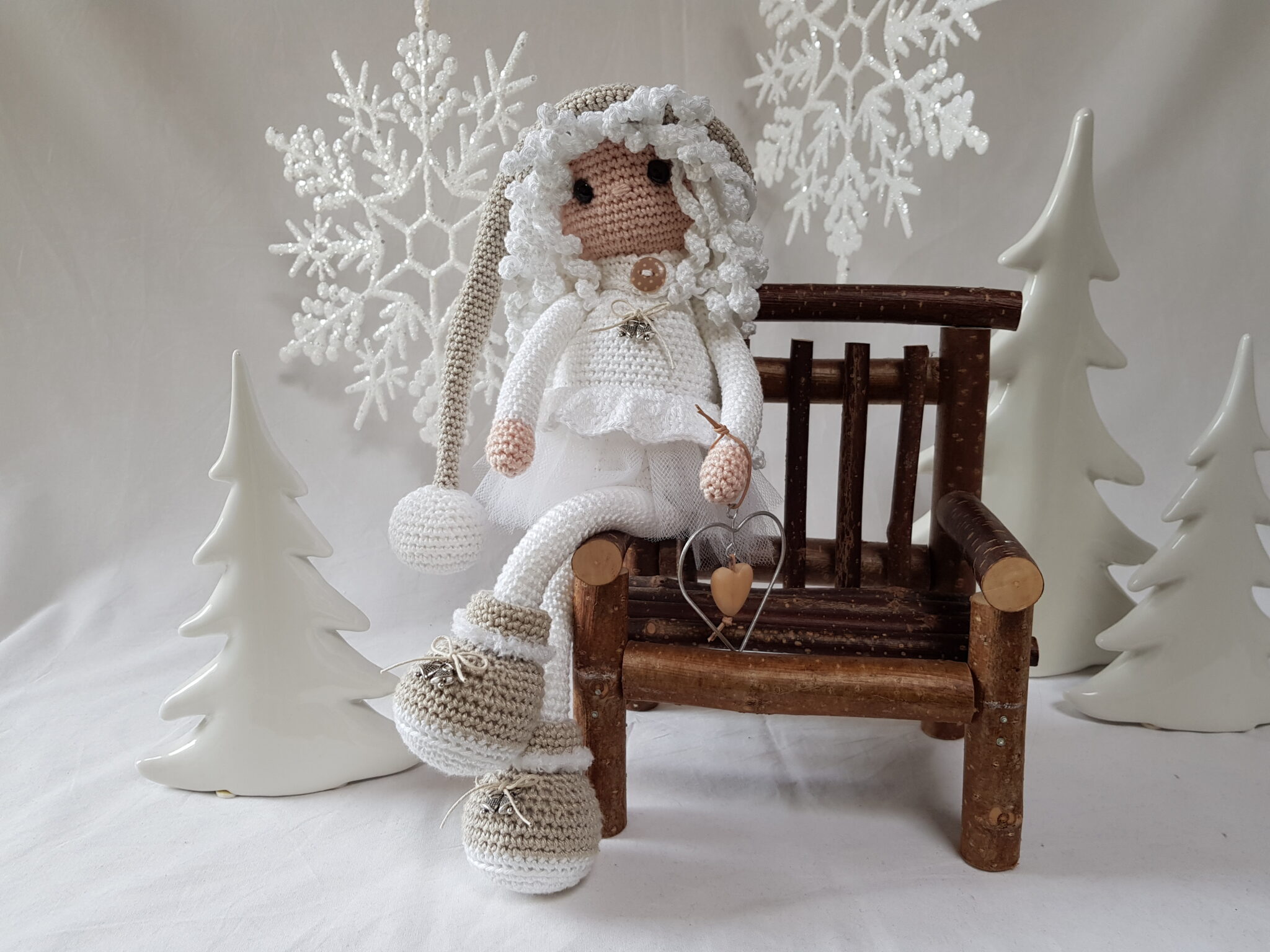 Opskrift på hæklet jule Engel | Emanladesign